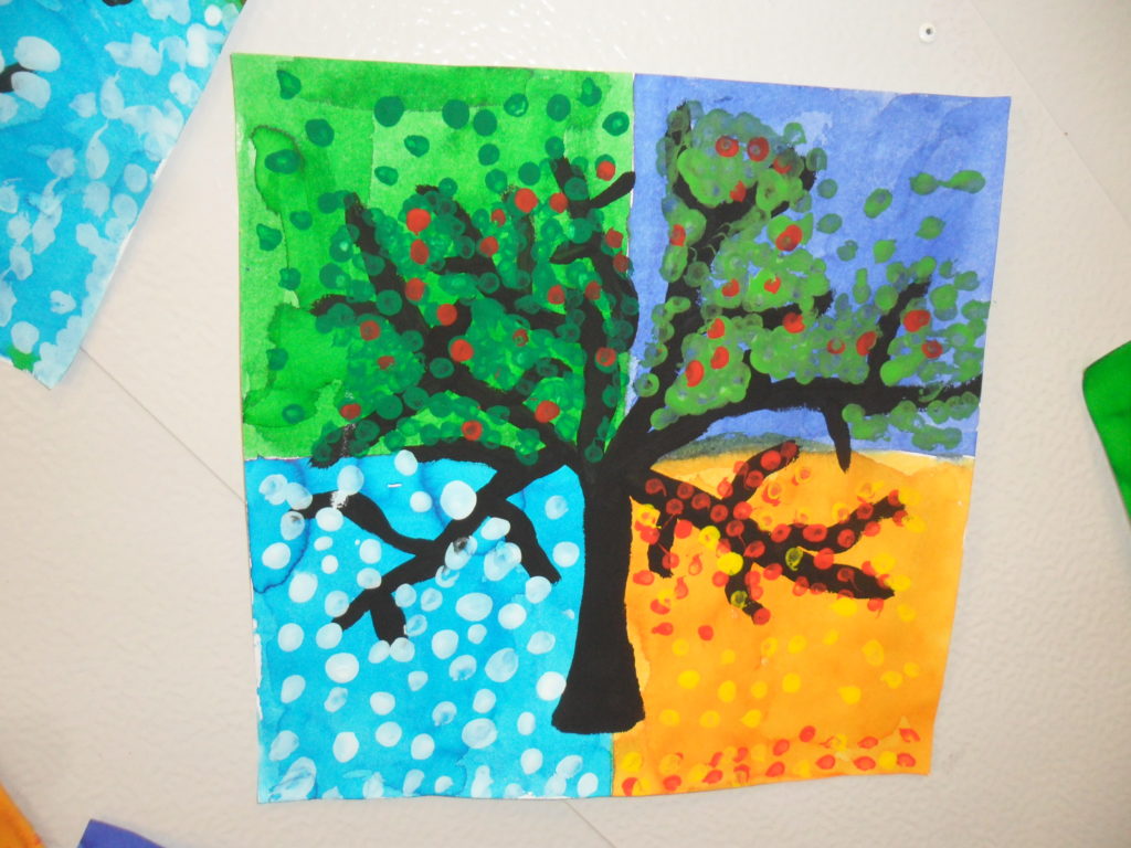 Arts visuels au fil des saisons – Ecole Notre Dame de la Paix – Villepot